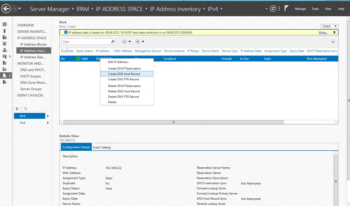 IPAM (IP Address Management) Server windows 8 | Marius Sandbu